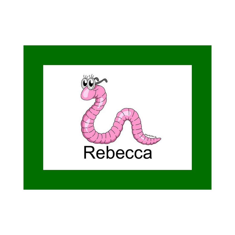 Printed Perfection Personalized Bookworm - Female Cartoon Caricature ...