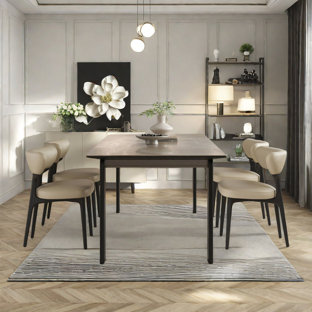 Animoe D Furniture Modern Minimalist Solid Wood Dining Set | Wayfair