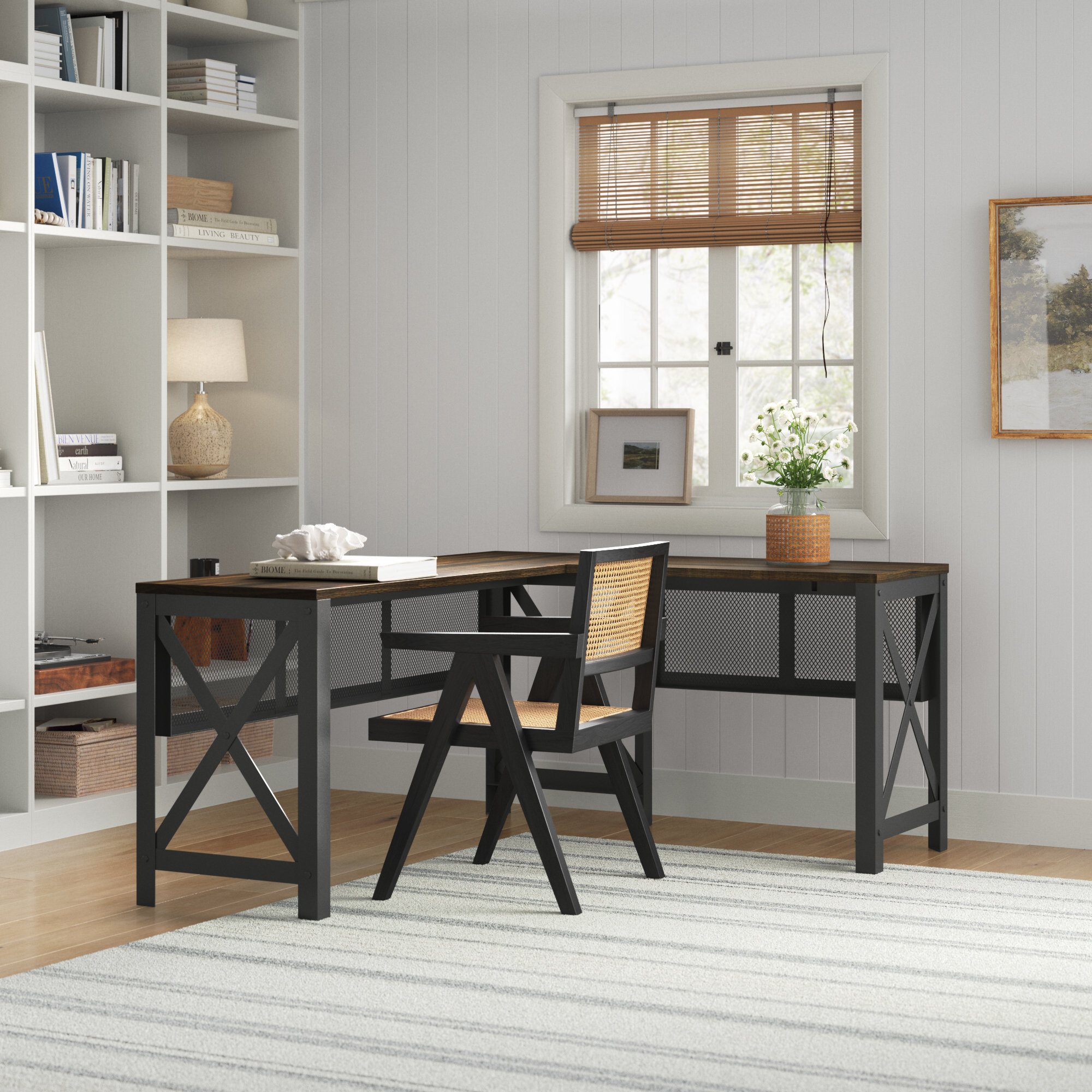 Sand & Stable™ Allie Height Adjustable L-Shape Standing Desk & Reviews ...