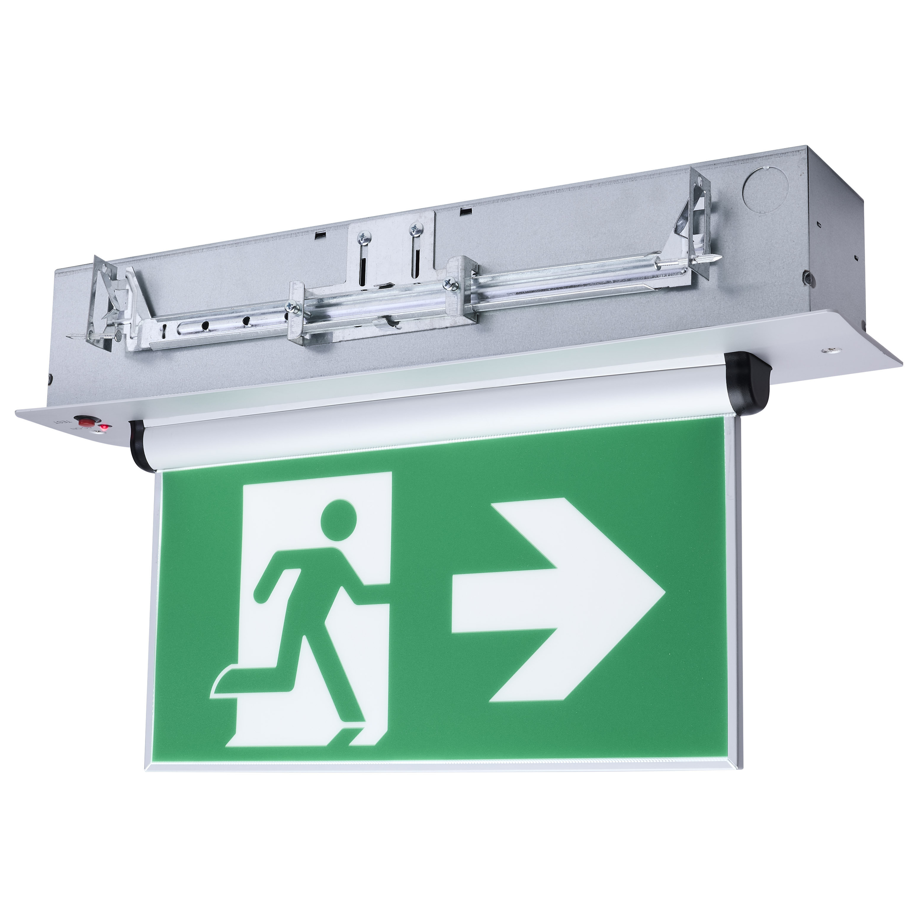 Nuvo Running Man Green Edge Lit Exit Sign - 120-347V - 2HR Backup ...