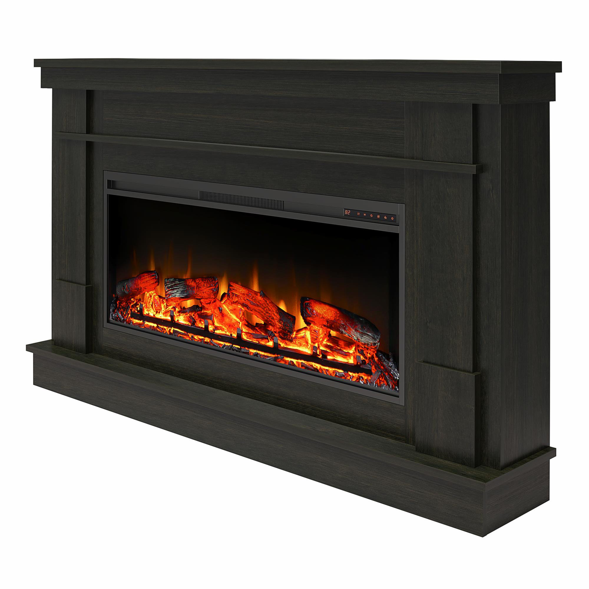 Wade Logan® Ashmun Wide Mantel With Linear Electric Fireplace & Reviews ...