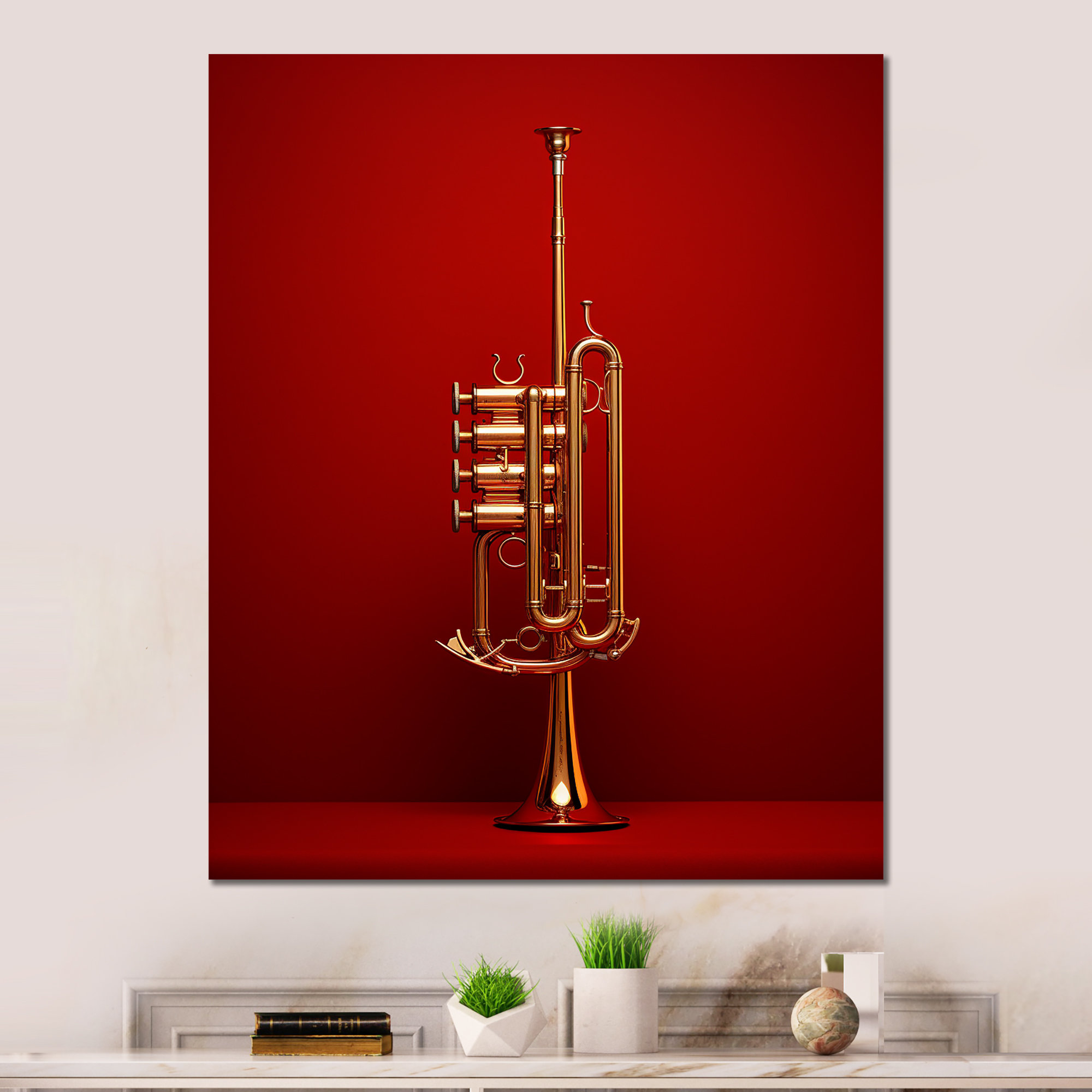 Red Barrel Studio® " Regal Red Trumpet Triumph " on | Wayfair