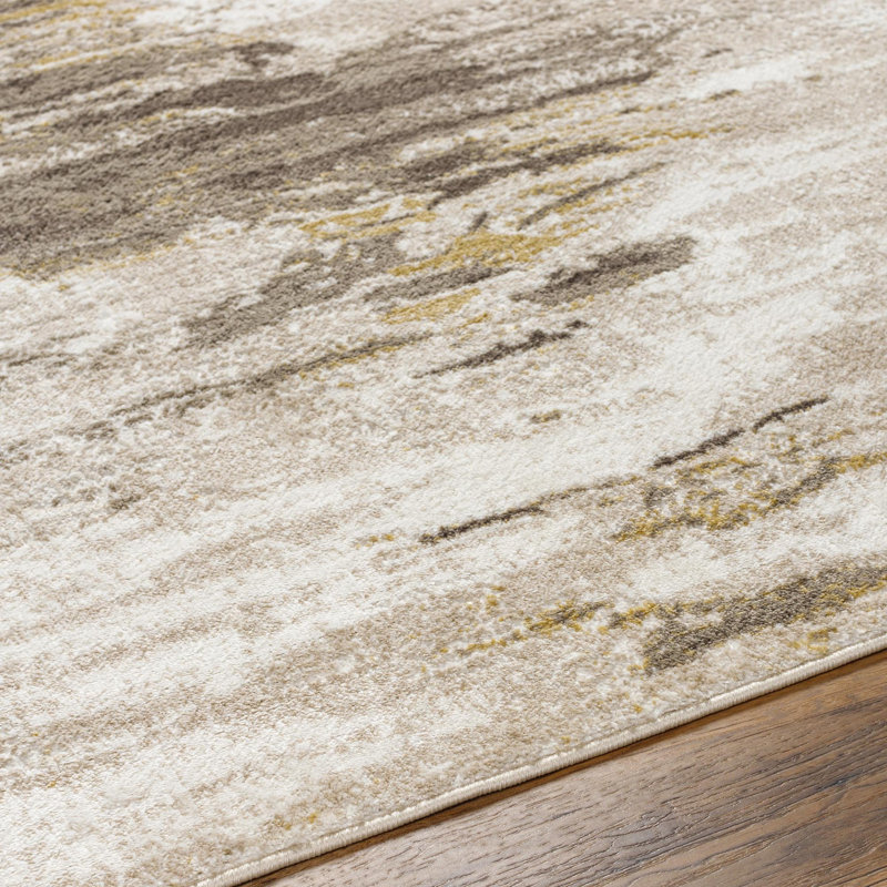 17 Stories Davide Abstract Brown Area Rug & Reviews | Wayfair