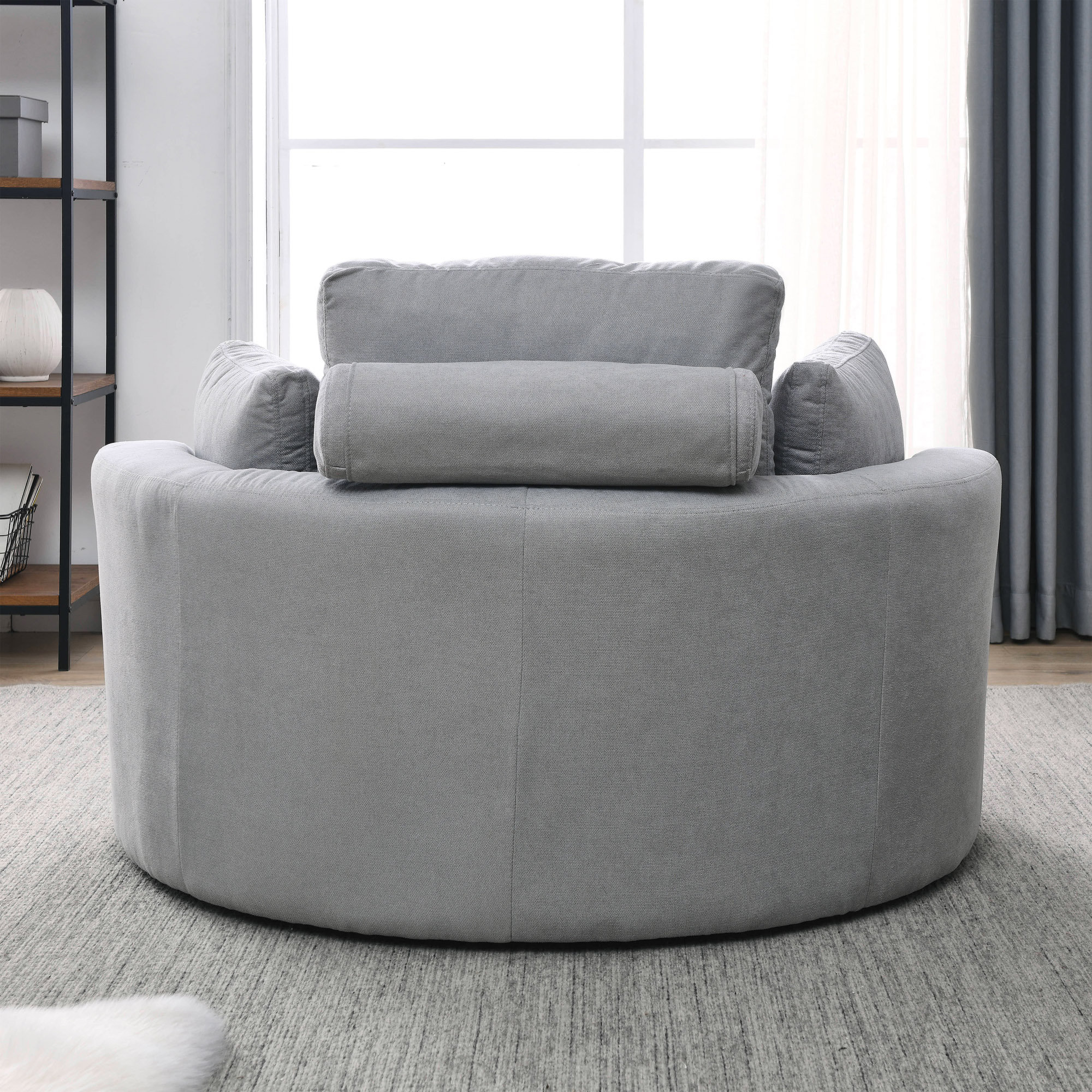 Latitude Run® Welike Swivel Accent Barrel Modern Sofa Lounge Club Big ...