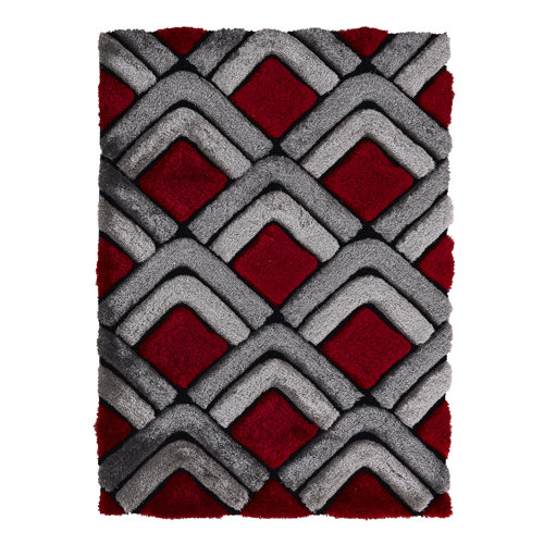 Latitude Run® Corey-Leigh Performance Red/Gray Rug & Reviews | Wayfair