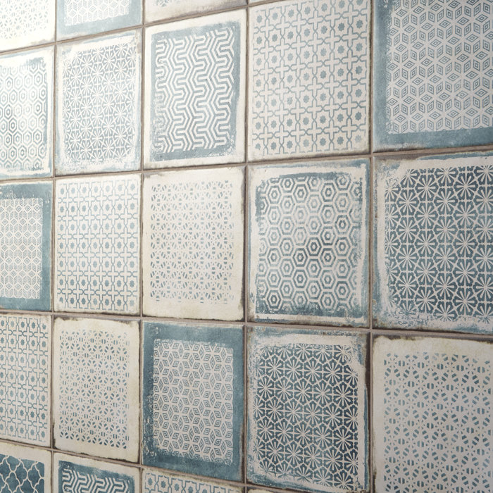 Bond Tile 8" x 8" Encaustic Patterned Look Wall & Floor Tile & Reviews ...