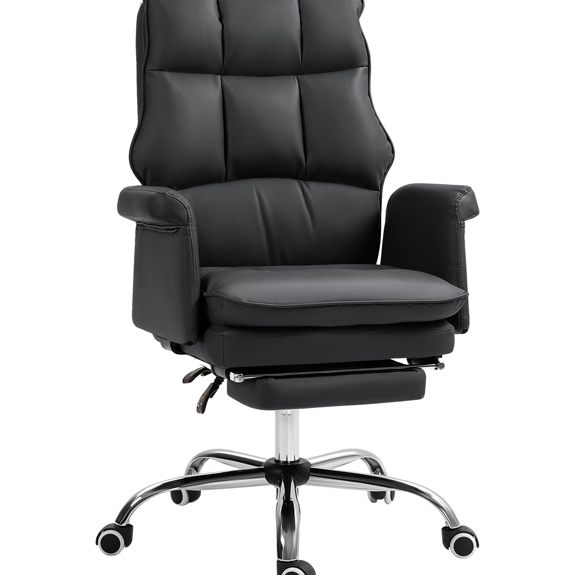 Brayden Studio® Office Chair - Black Pu Leather With Reclining And ...