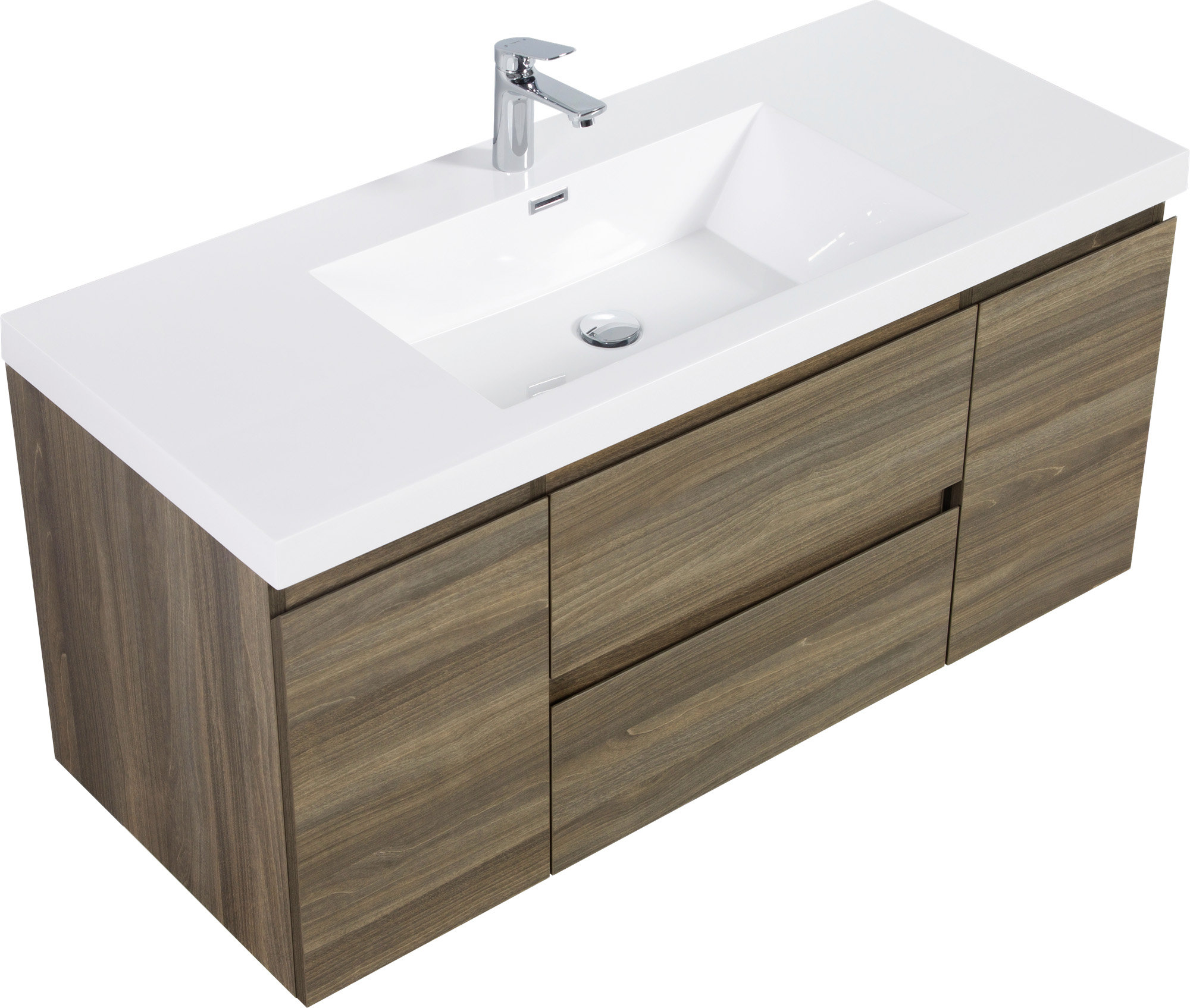 Ebern Designs 48" Floating Bathroom Vanity With Sink Resin with Drawer ...