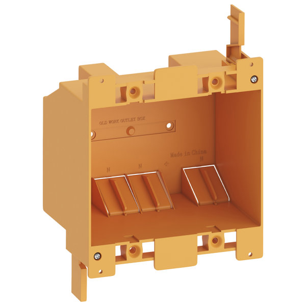 Inlight 2-Gang Electrical Outlet Box,12 Packs, 25 Cubic Inch Junction ...