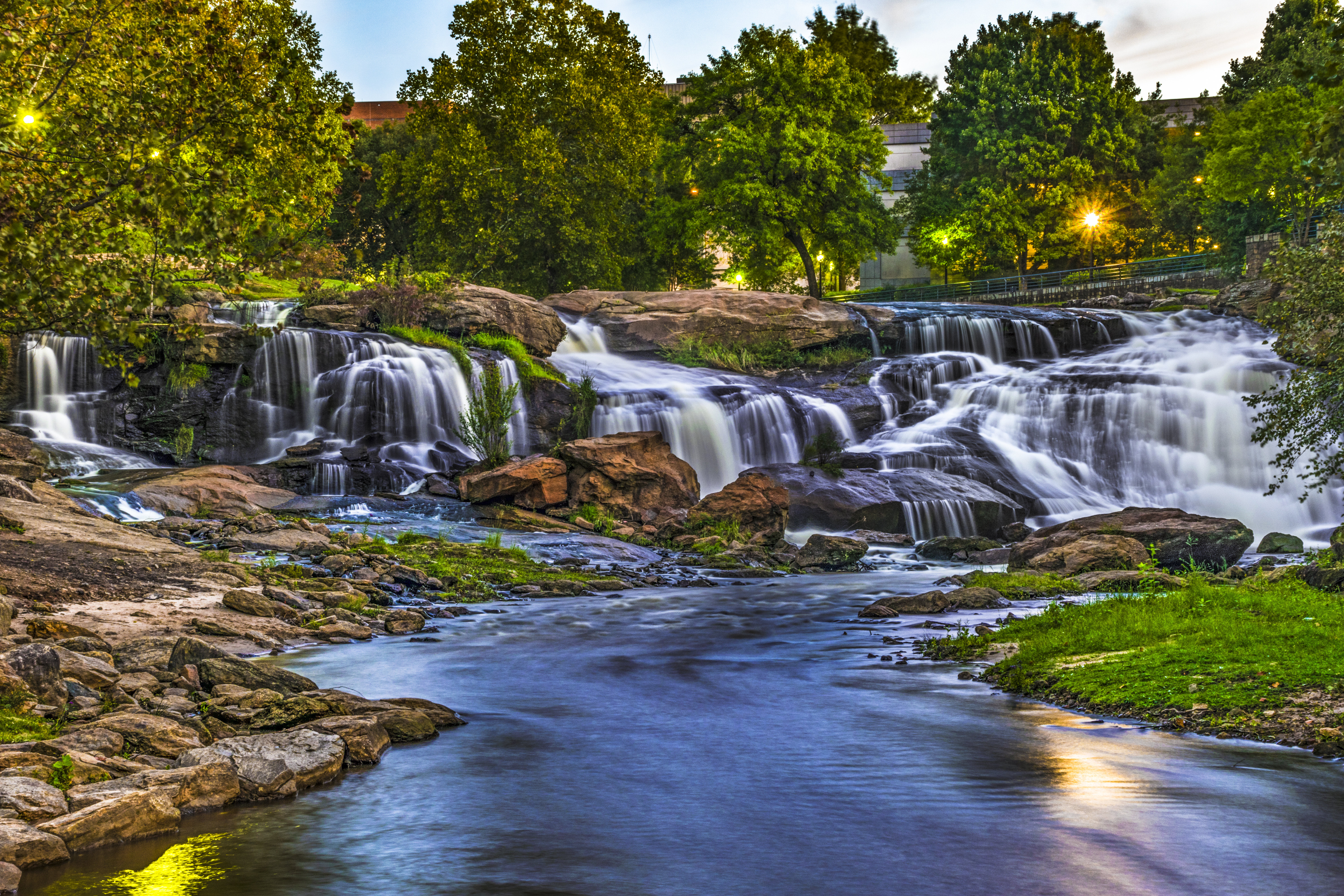 Millwood Pines Reedy River Falls, South Carolina - Wrapped Canvas ...