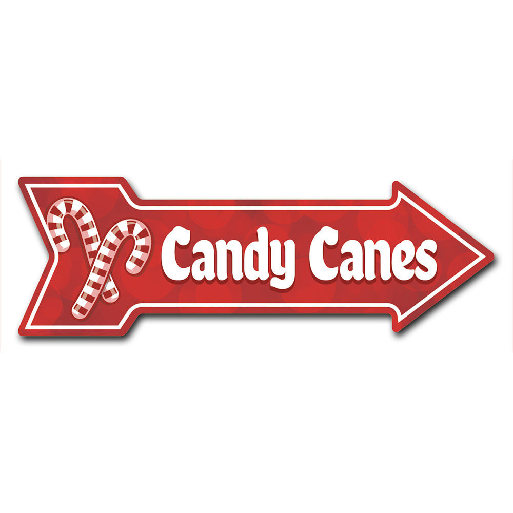 SignMission Candy Canes Arrow Sign | Wayfair