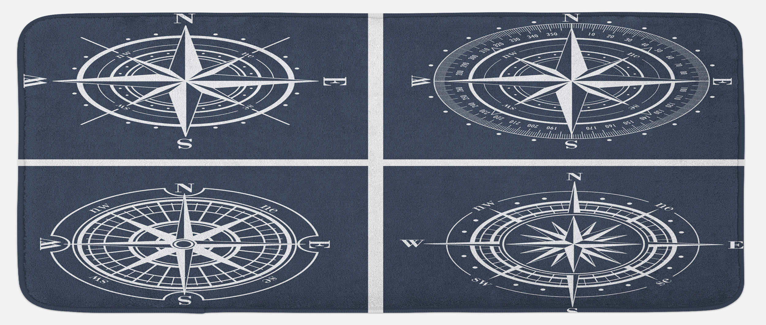 East Urban Home White Compasses With Navy Blue Background Navigation ...