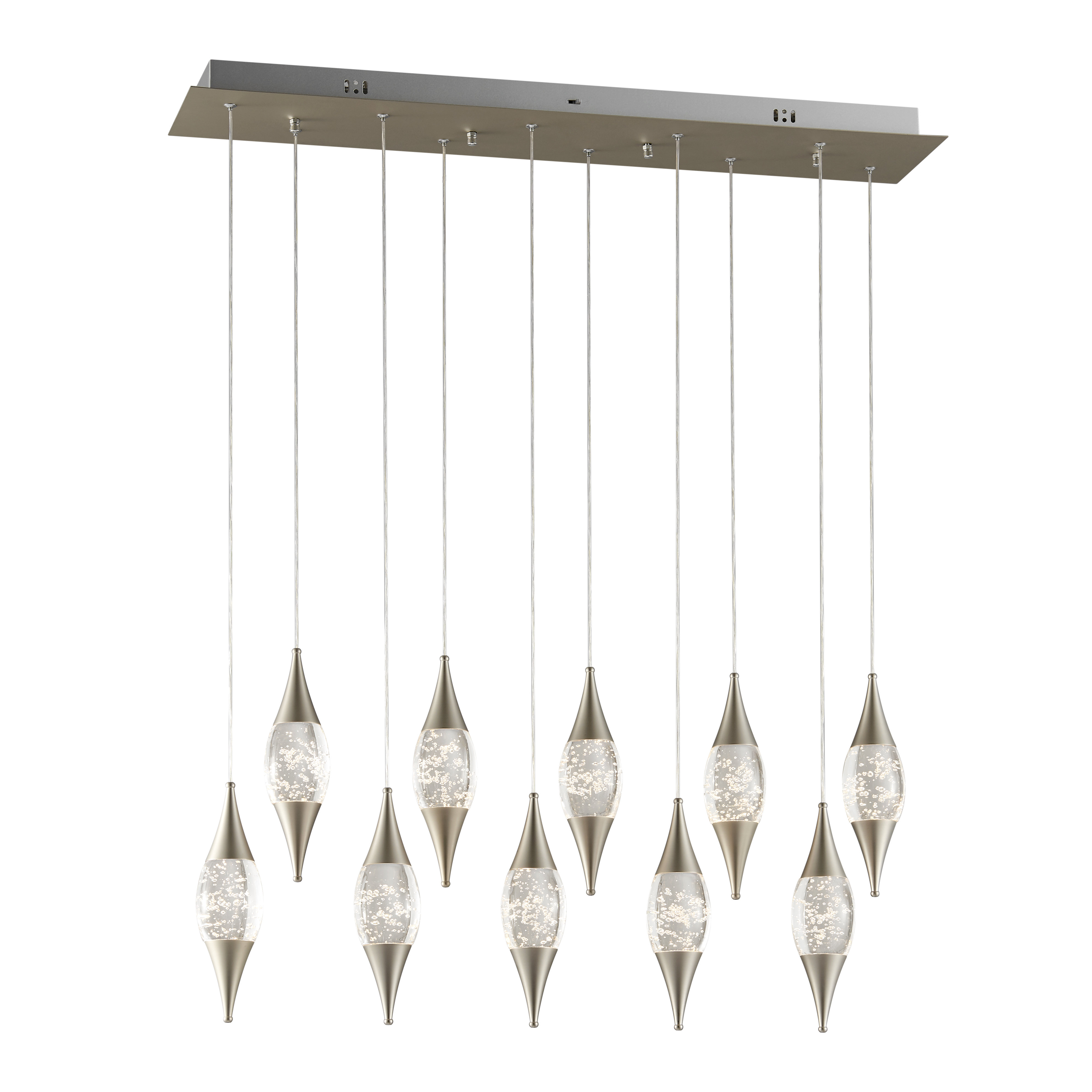 Orren Ellis Shinny Teardrops Dimmable Integrated LED Rectangular ...
