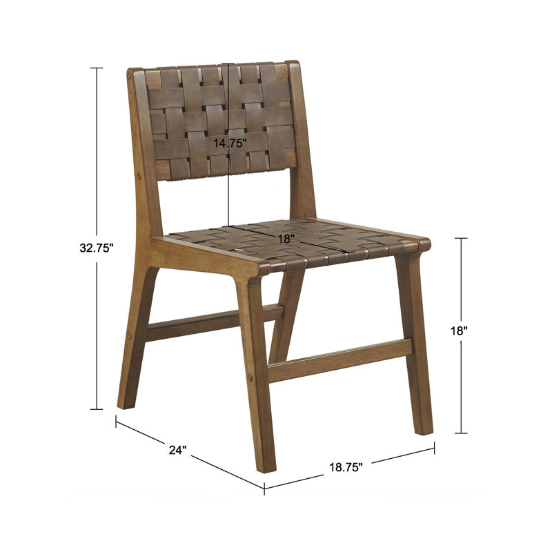 Red Barrel Studio Oslo Faux Leather Woven Dining Chairs & Reviews ...