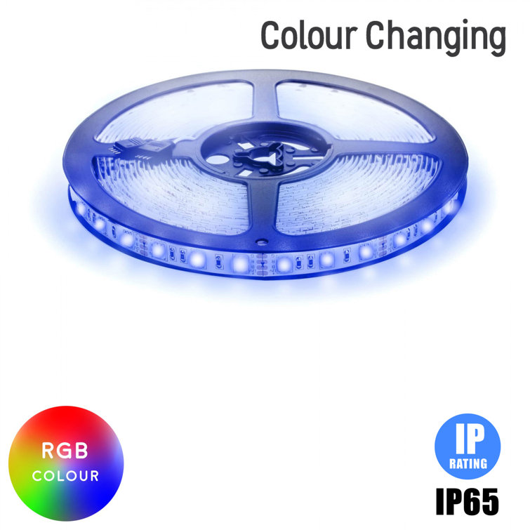 Symple Stuff Airik LED Flex Strip 5M Roll- SMD 5050 (60) RGB IP65 ...