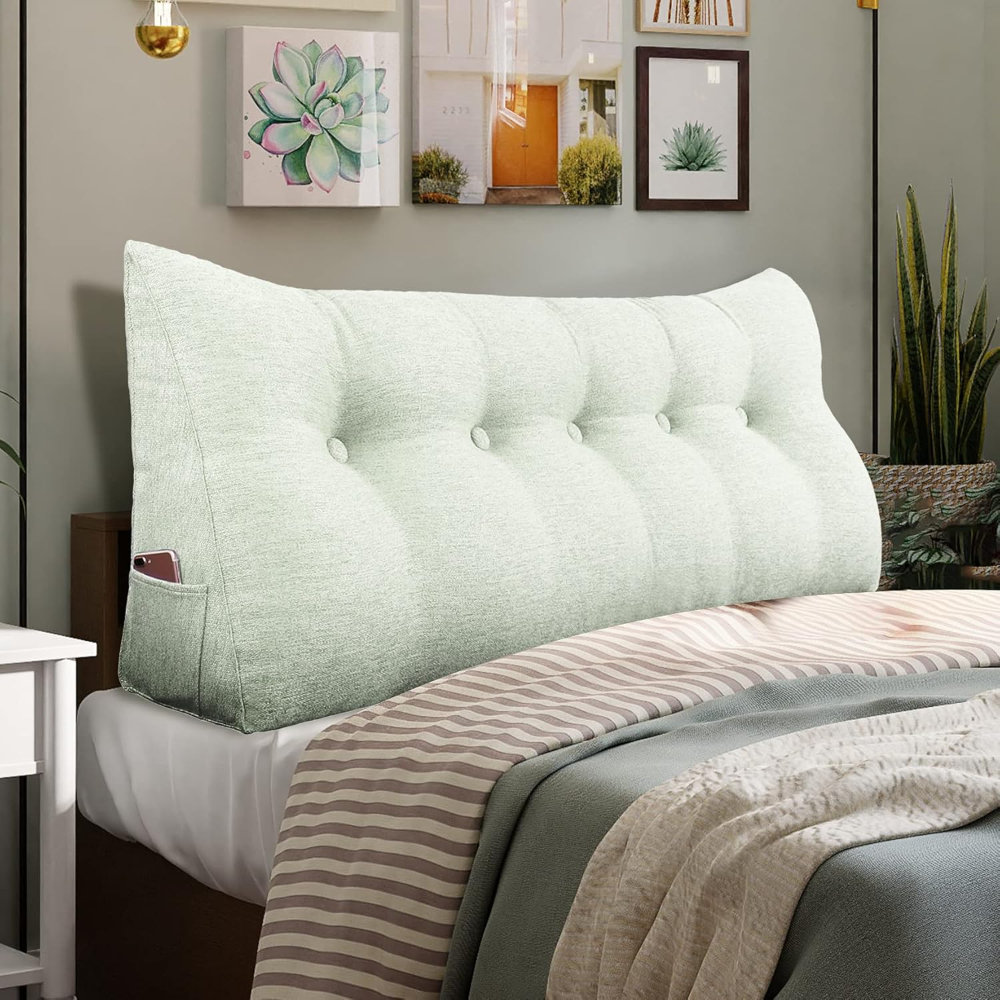 Lark Manor™ Multifunctional Upholstered Headboard Pillow, Button Tufted ...