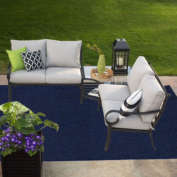 Wade Logan® Analiese Collection Solid Color Indoor Outdoor Area Rugs ...