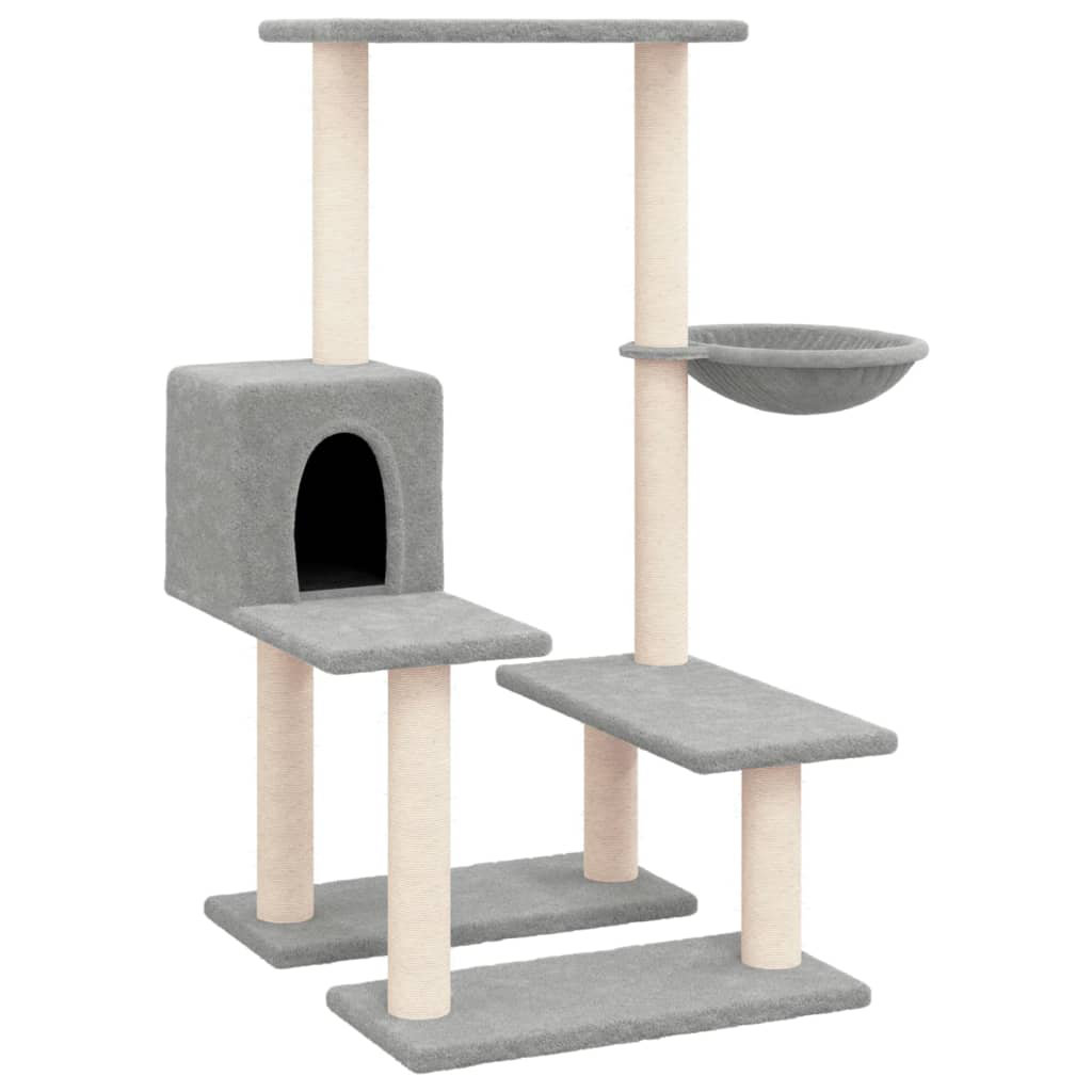 Latitude Run® Cat Tree Engineered Wood, Plush, Sisal Medium Durable ...