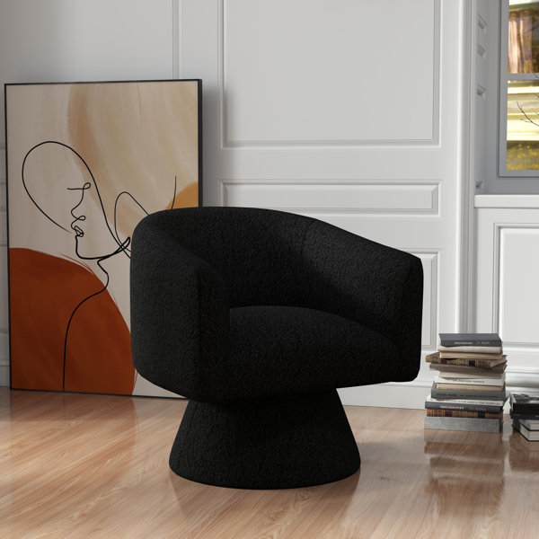 Brayden Studio® Caleigha Fabiola 27.9'' Wide Swivel Barrel Chair ...