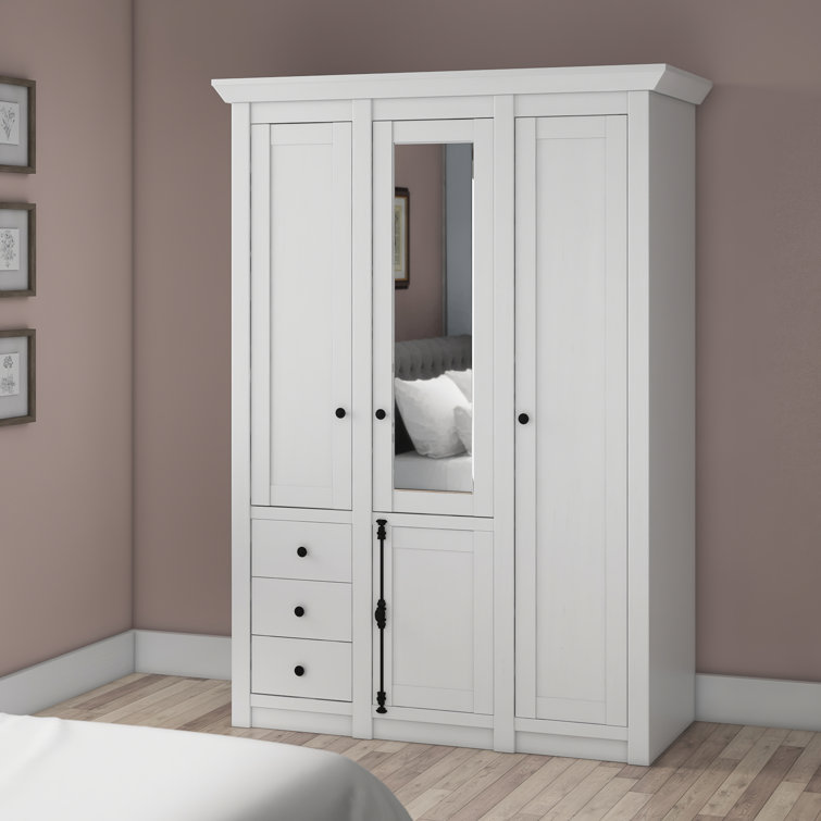 Three Posts Berwyn 4 Door Manufactured Wood Wardrobe & Reviews ...