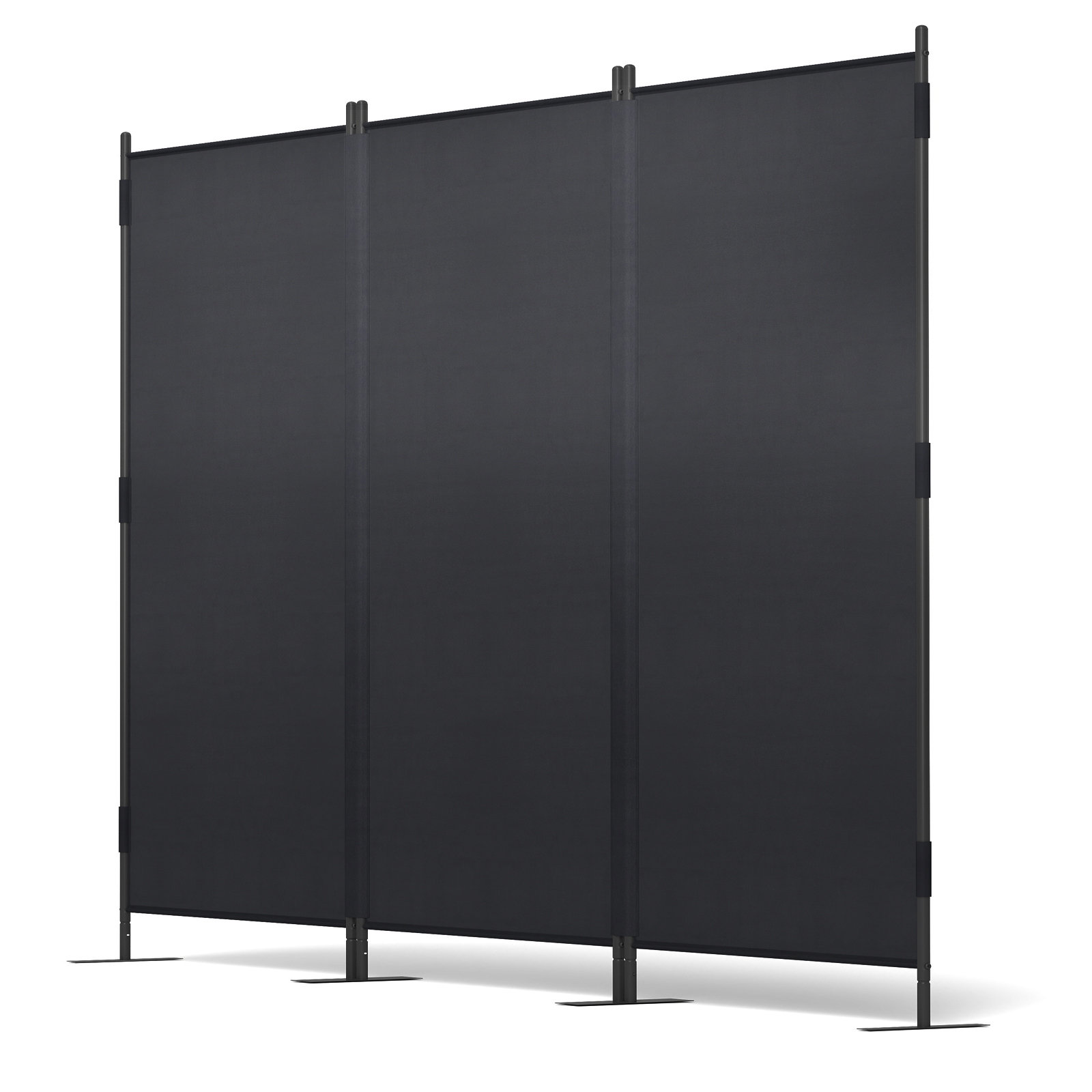 Ebern Designs Severen 87.75'' W x 72.5'' H 3 - Panel Metal Room Divider ...