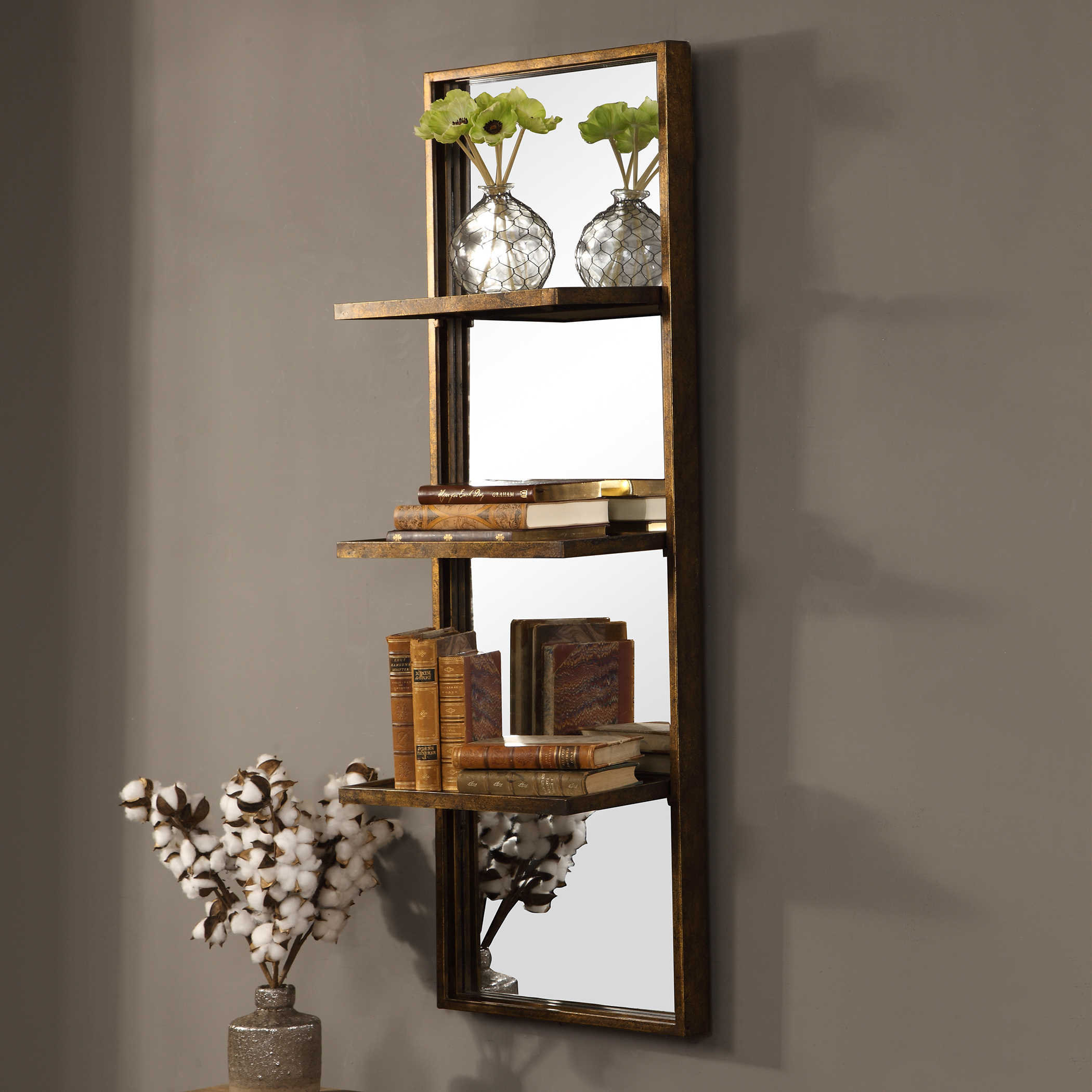 Canora Grey Hendershot Mirrored Wall Shelf | Wayfair