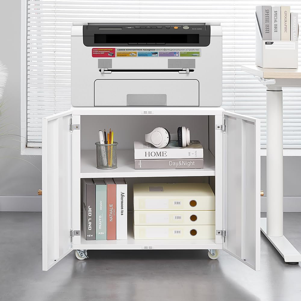 Ebern Designs Metal Printer Stand With File Storage, 3D Printer Table ...