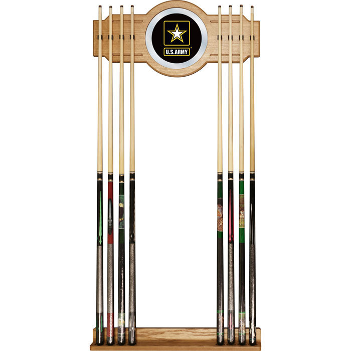 Trademark Global U.S Army Billiard Cue Rack with Mirror | Wayfair