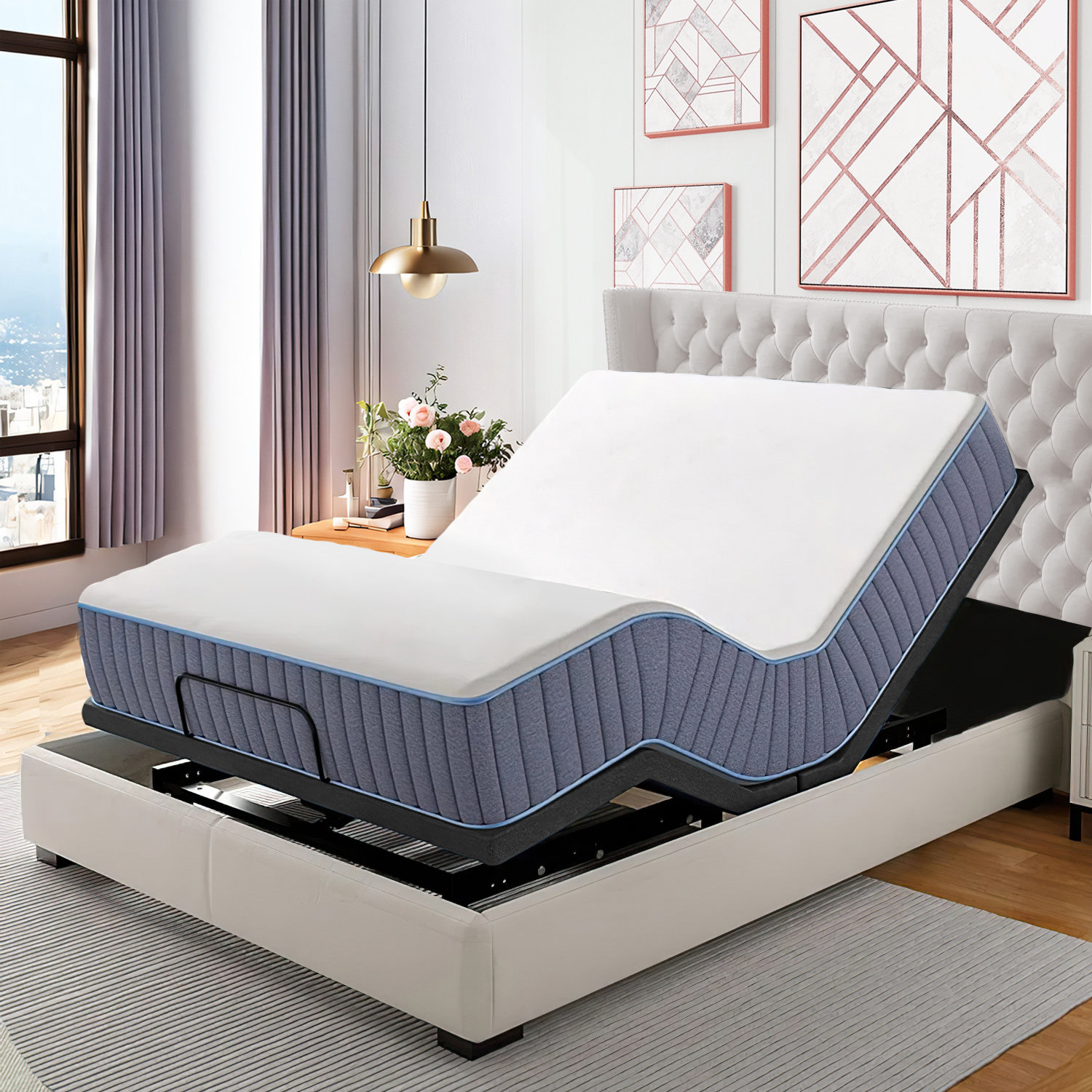 Alwyn Home Mobley 15" Zero Gravity Adjustable Bed with Wireless Remote ...