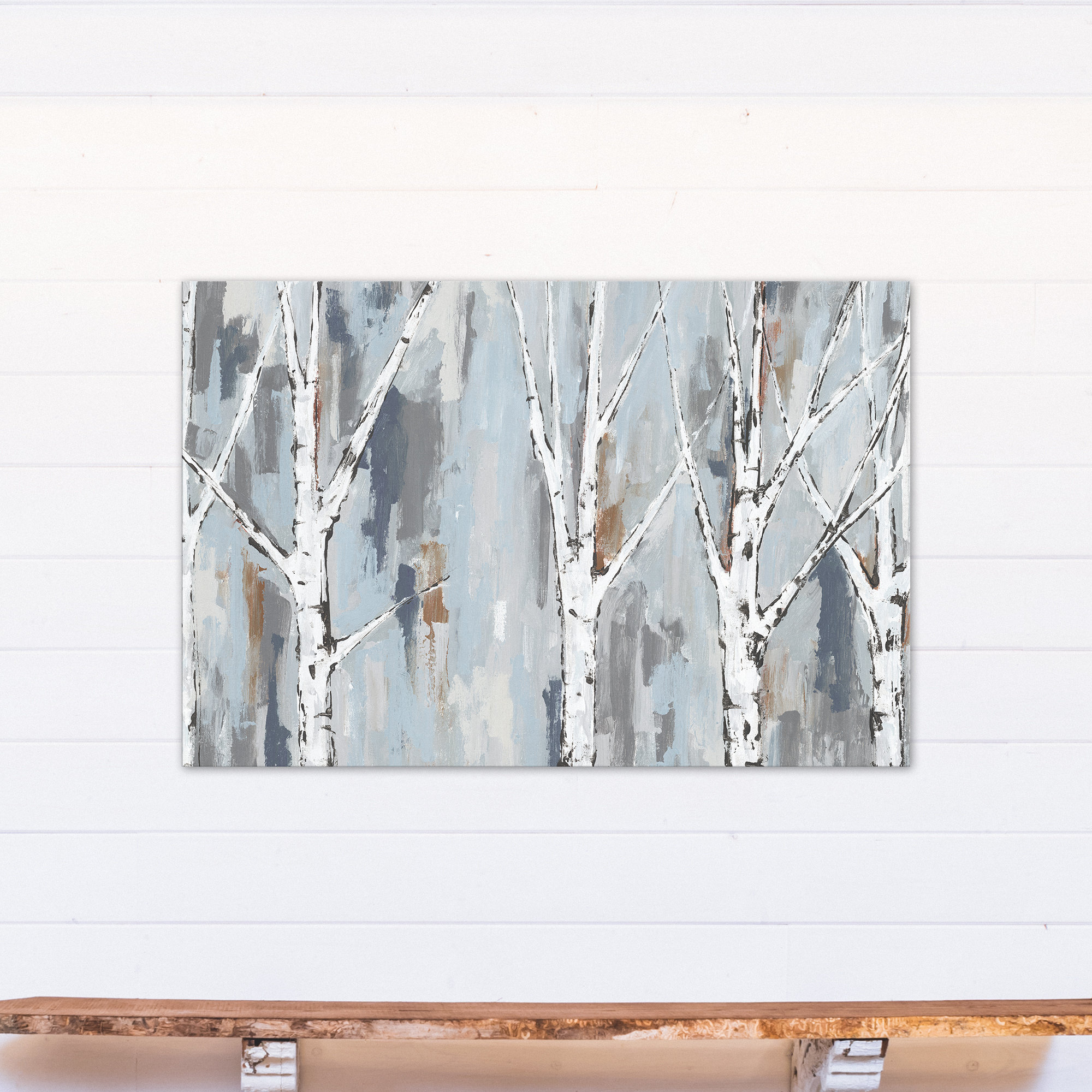 Loon Peak® Painterly Birch Trees - Wrapped Canvas Painting | Wayfair