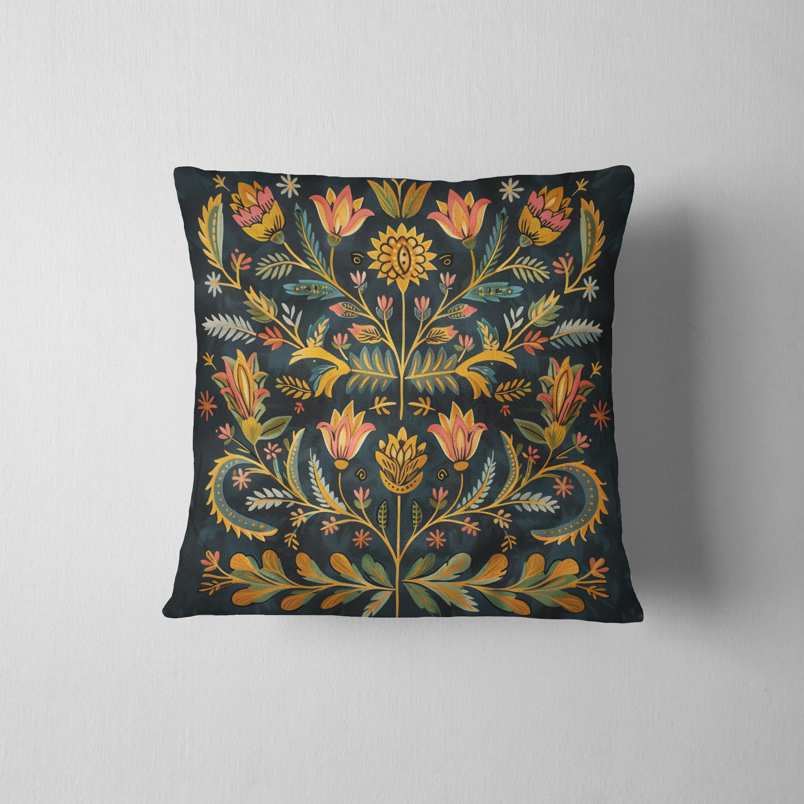 Days End Designs Folk Maximalist Floral Reversible Pillow Cover | Wayfair