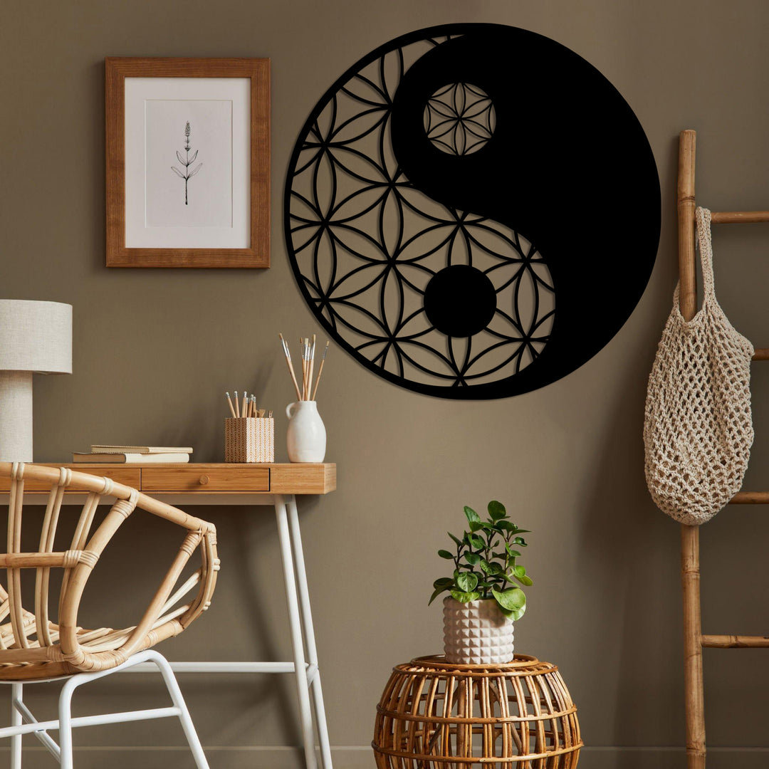 Lark Manor™ Yin Yang Metal Wall Art, Feng Shui Wall Decor, Zen Metal ...