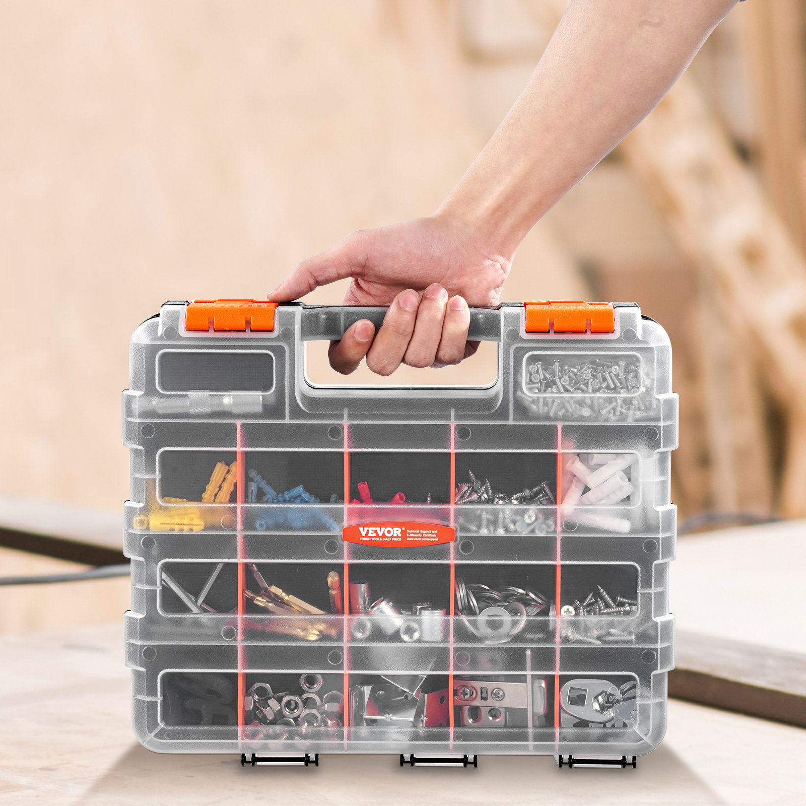 Stellweilan Tessberg Two-sided!Small Parts Organizer 34-Compartment ...