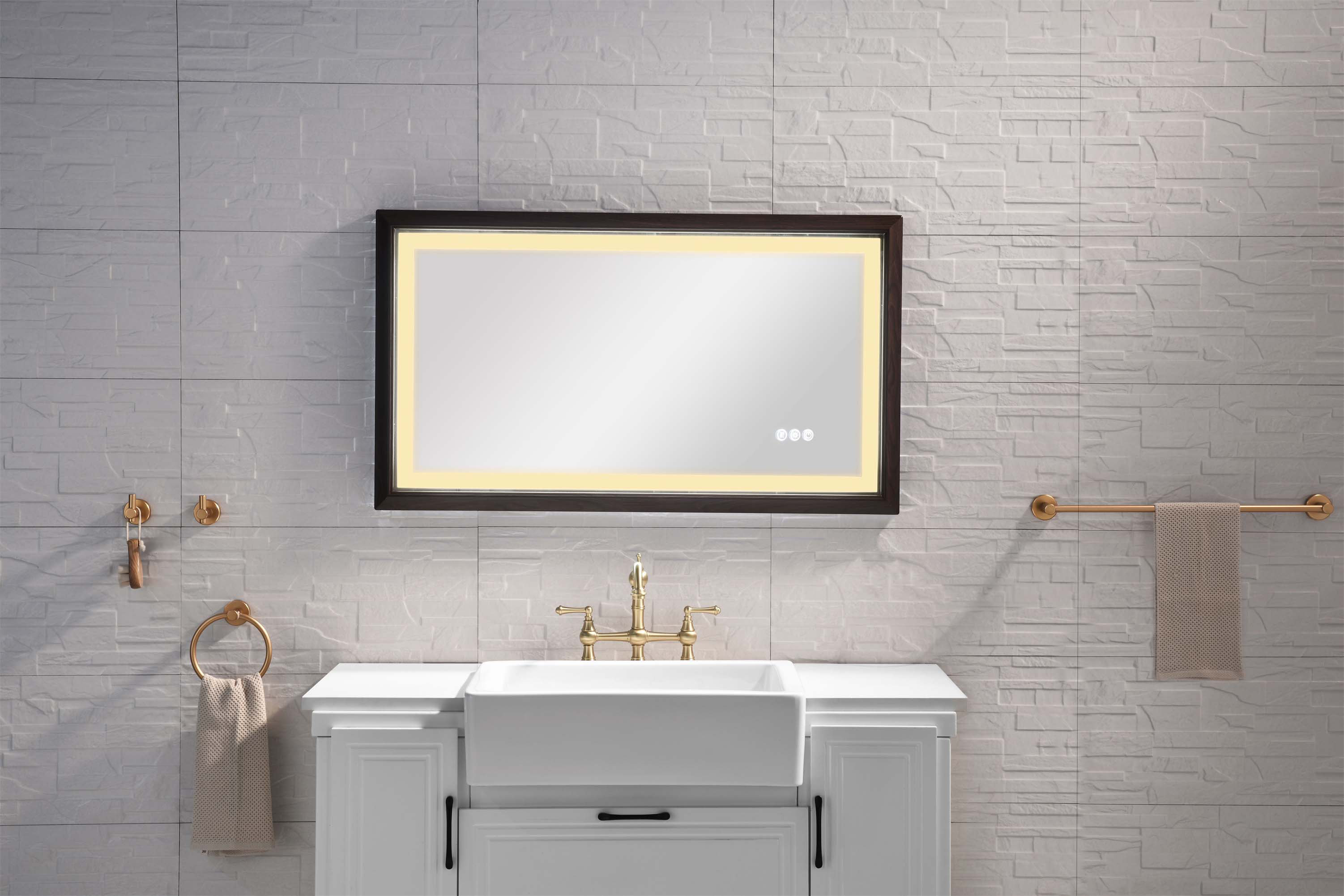 ROOM FULL Multi-Functional Bathroom Led Mirror With Smart Touch Button ...