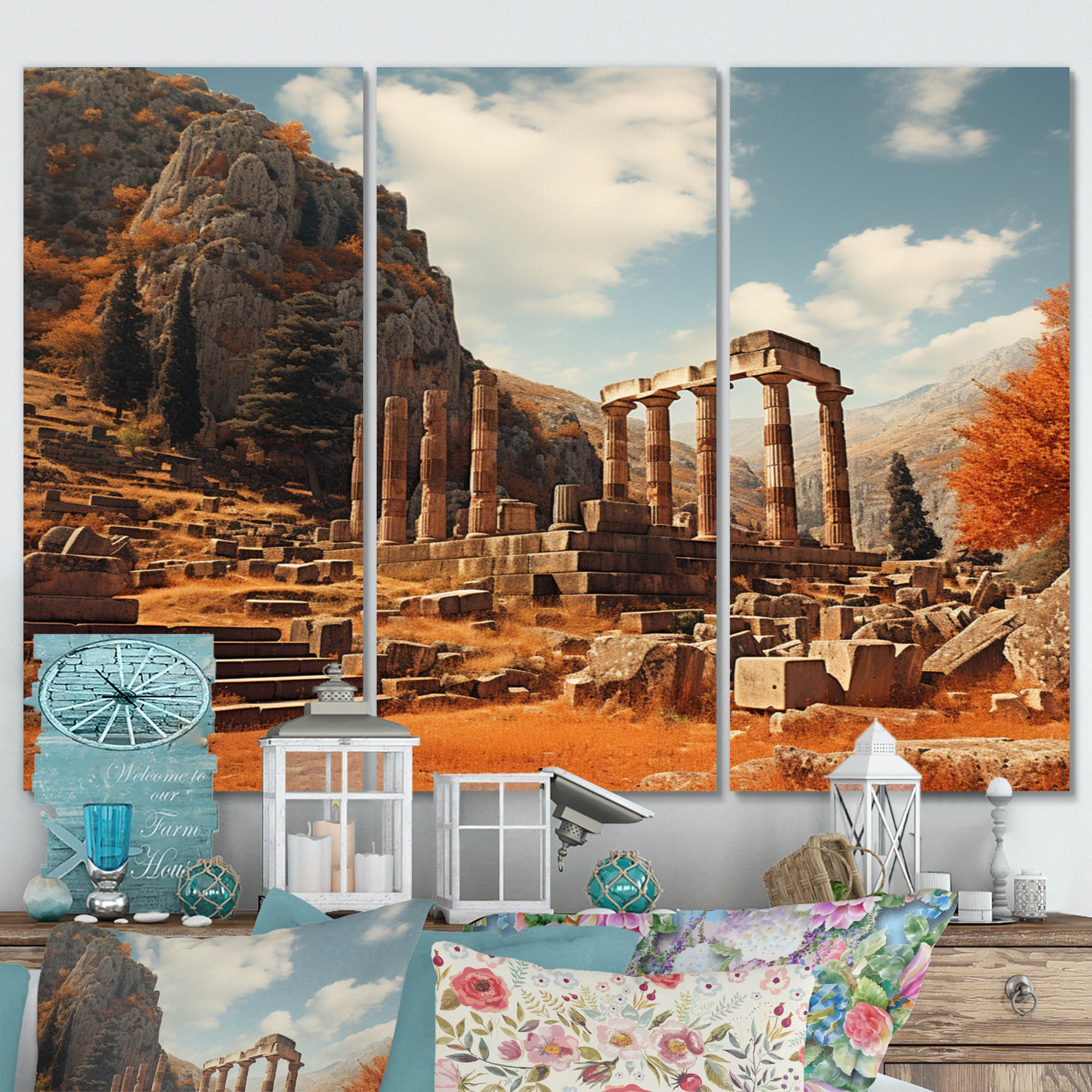 Union Rustic Greece Greek Mythos II - Landscapes Metal Art Print Set ...