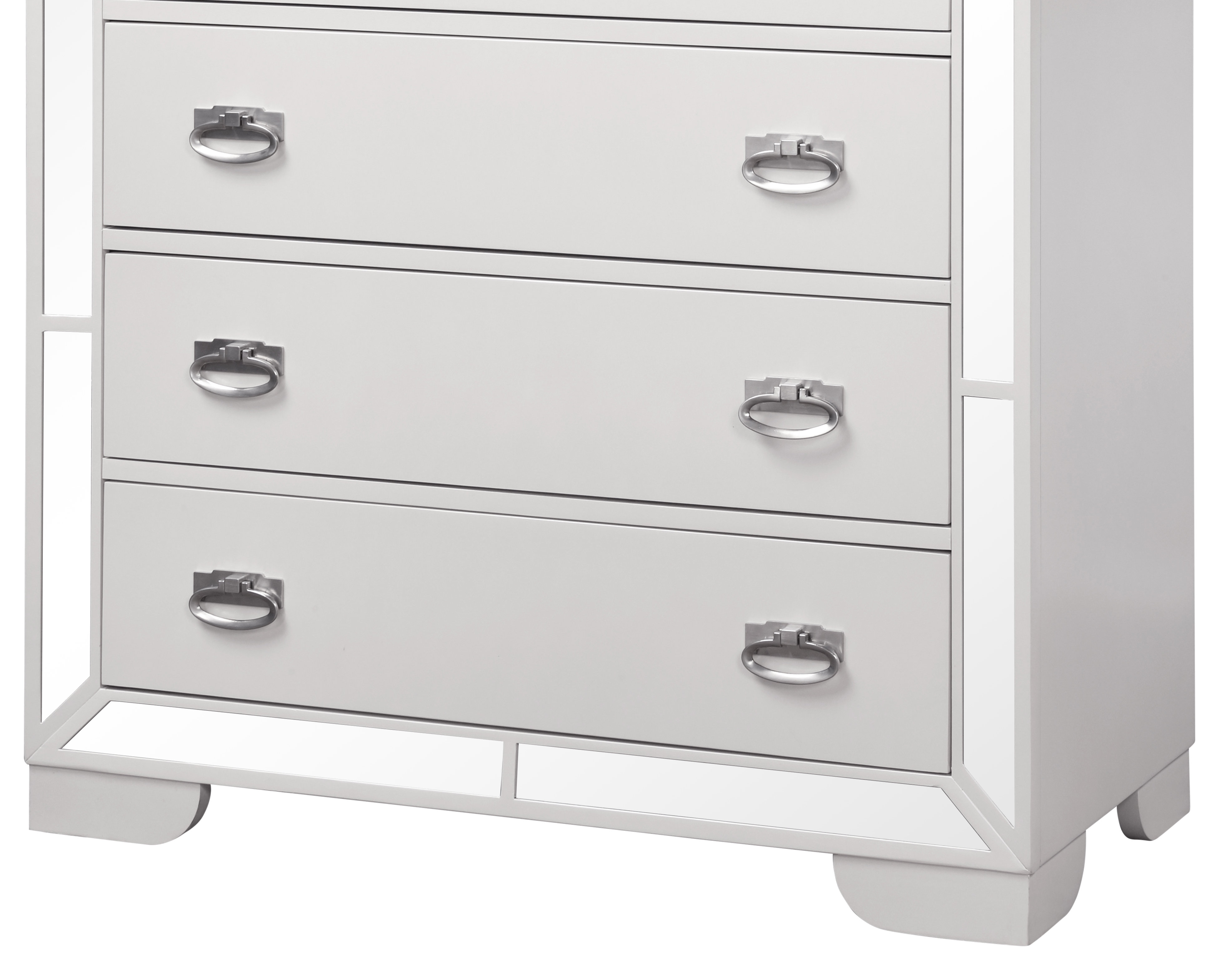 House of Hampton® Layni Collection Champagne Chest with Mirrored Border ...