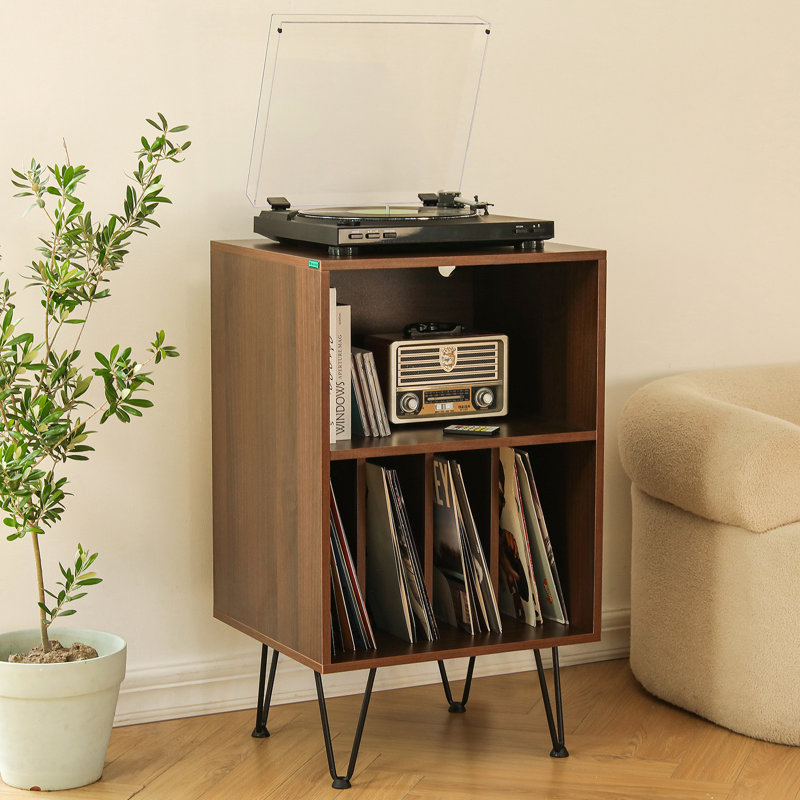 George Oliver Audio Rack with LED Lights & Reviews | Wayfair