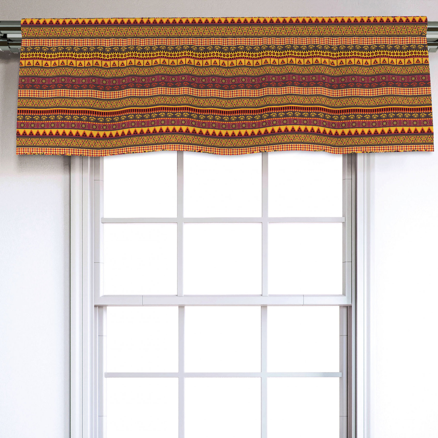 East Urban Home African 54" Window Valance | Wayfair