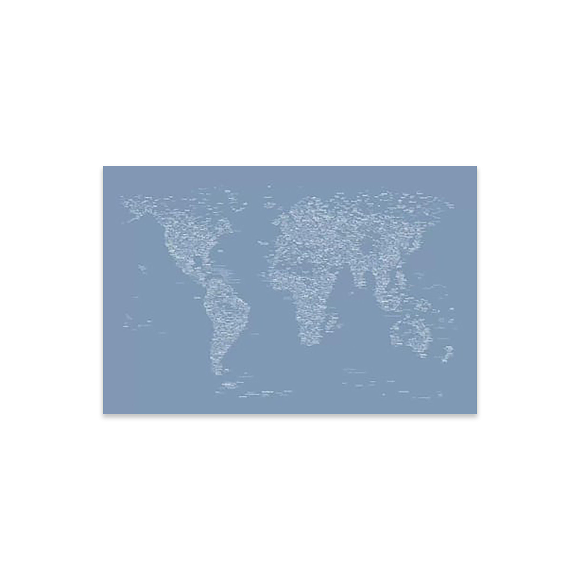 Longshore Tides Font World Map (Light Blue) Print On Acrylic Glass ...