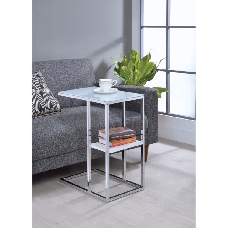 Orren Ellis Aderes Glass Top End Table & Reviews | Wayfair