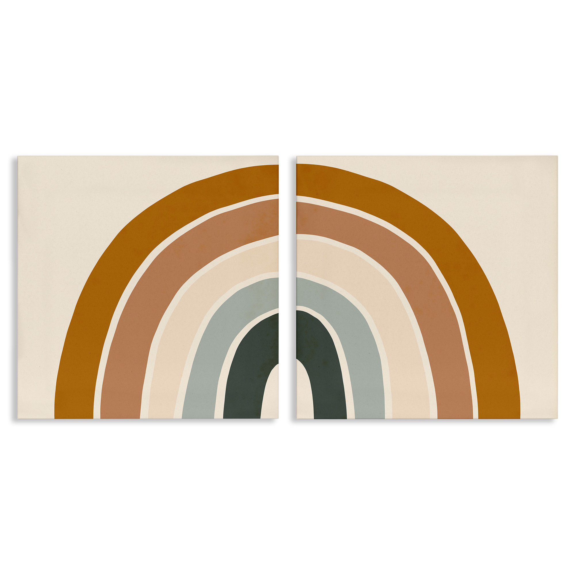 Corrigan Studio® 'Asymmetric Warm Earth Toned Retro Rainbow Arches' by ...