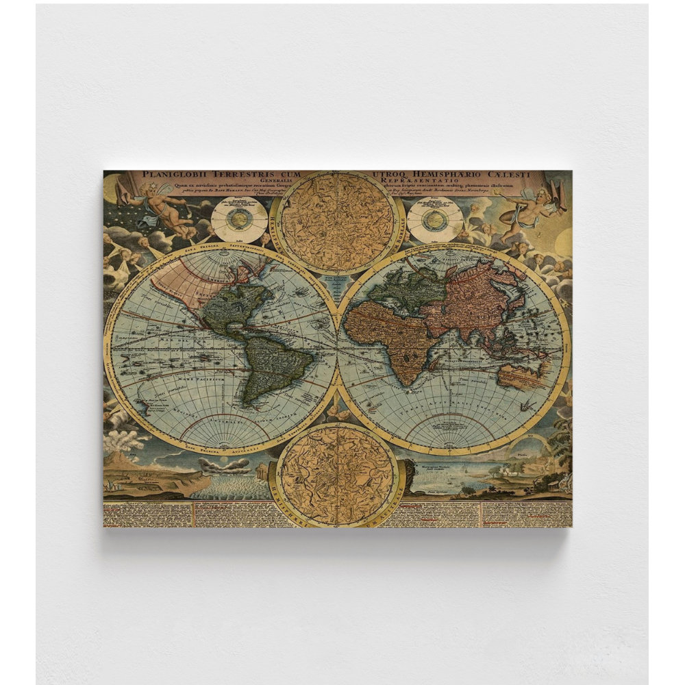 WeFrameArt World Map, Big World Map Print, Vintage Atlas World Map ...