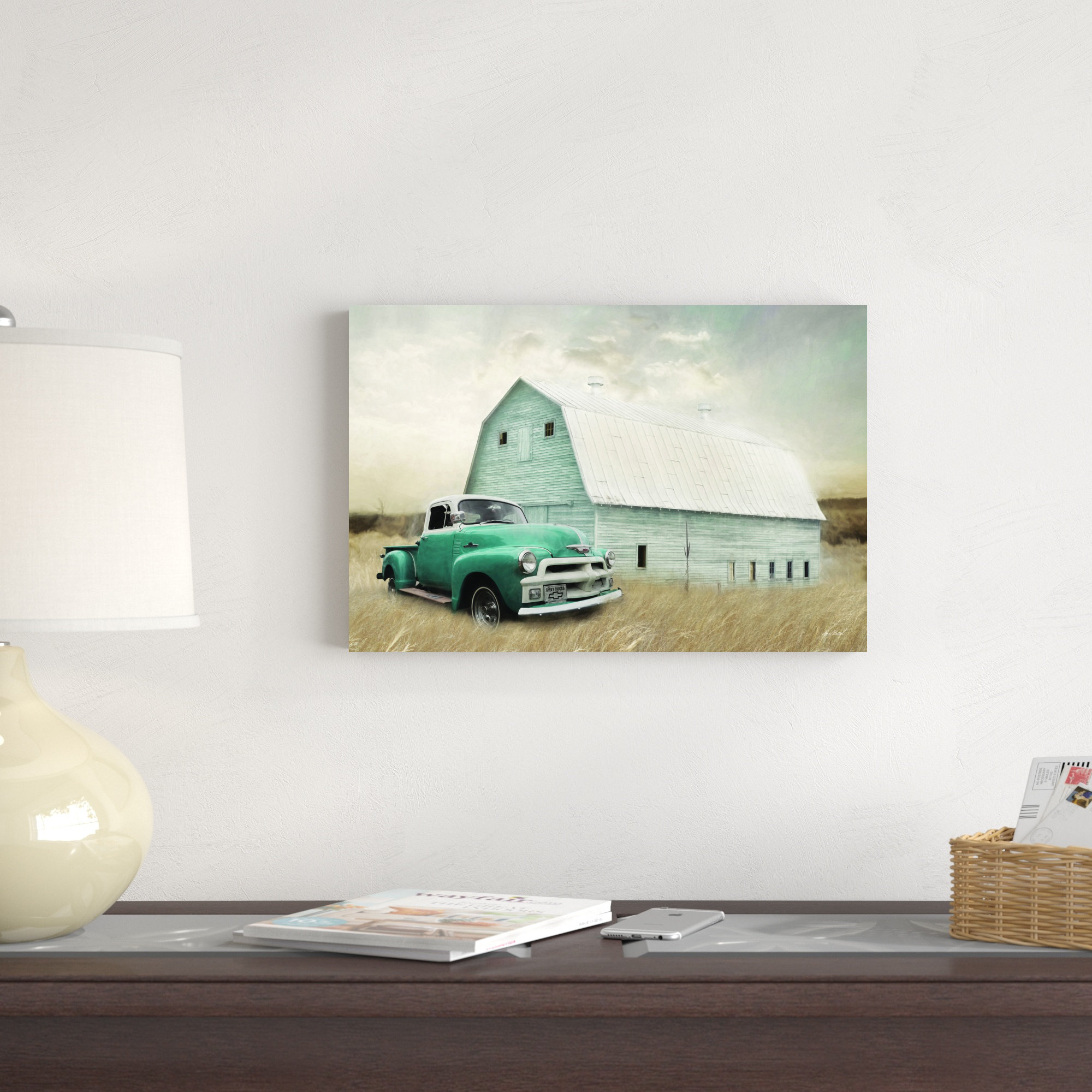 Laurel Foundry Modern Farmhouse® Teal Barn and Truck by Lori Deiter ...
