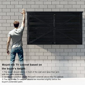 Gracie Oaks Outdoor TV Enclosure Solid Wood TV Cover 65 Inch ...