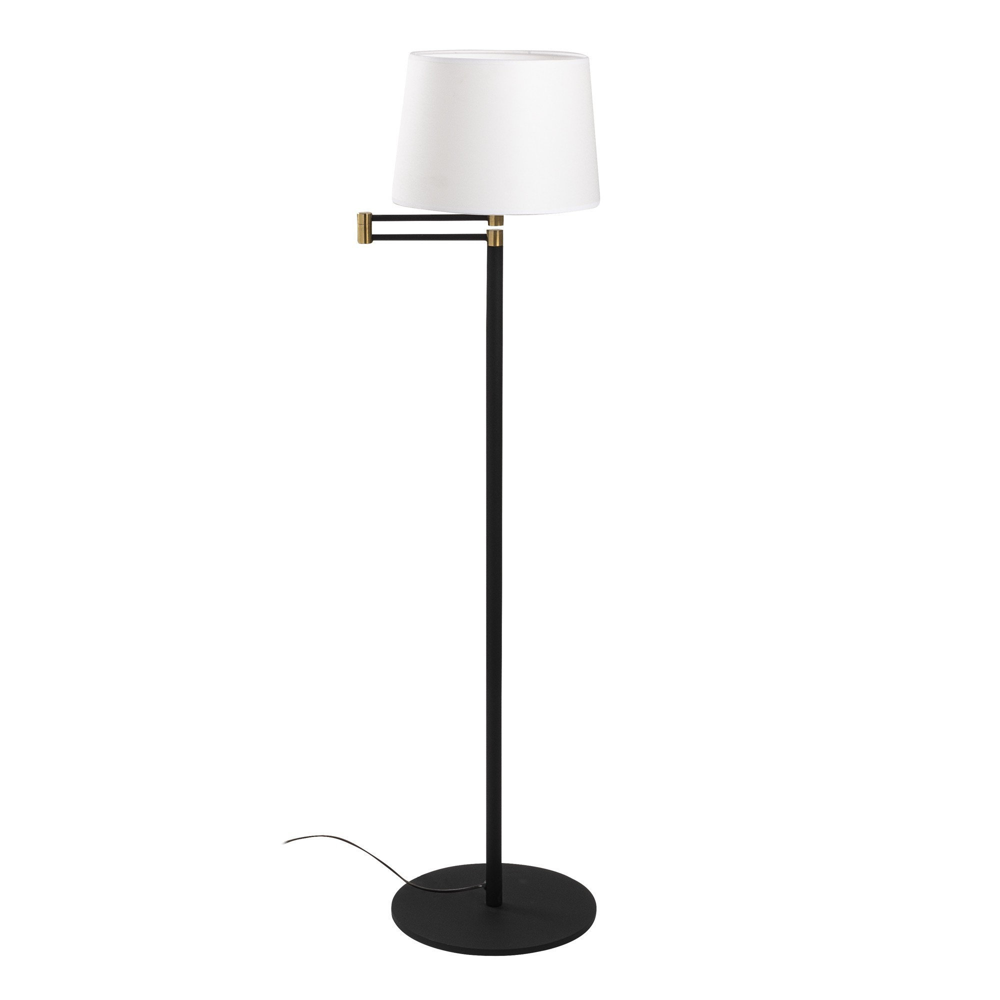 Ebern Designs Hansley 120Cm Black Swing Arm Floor Lamp | Wayfair.co.uk