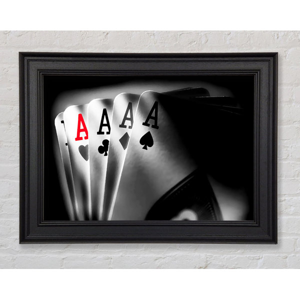 Ebern Designs Poker Aces - Single Picture Frame Print | Wayfair.co.uk