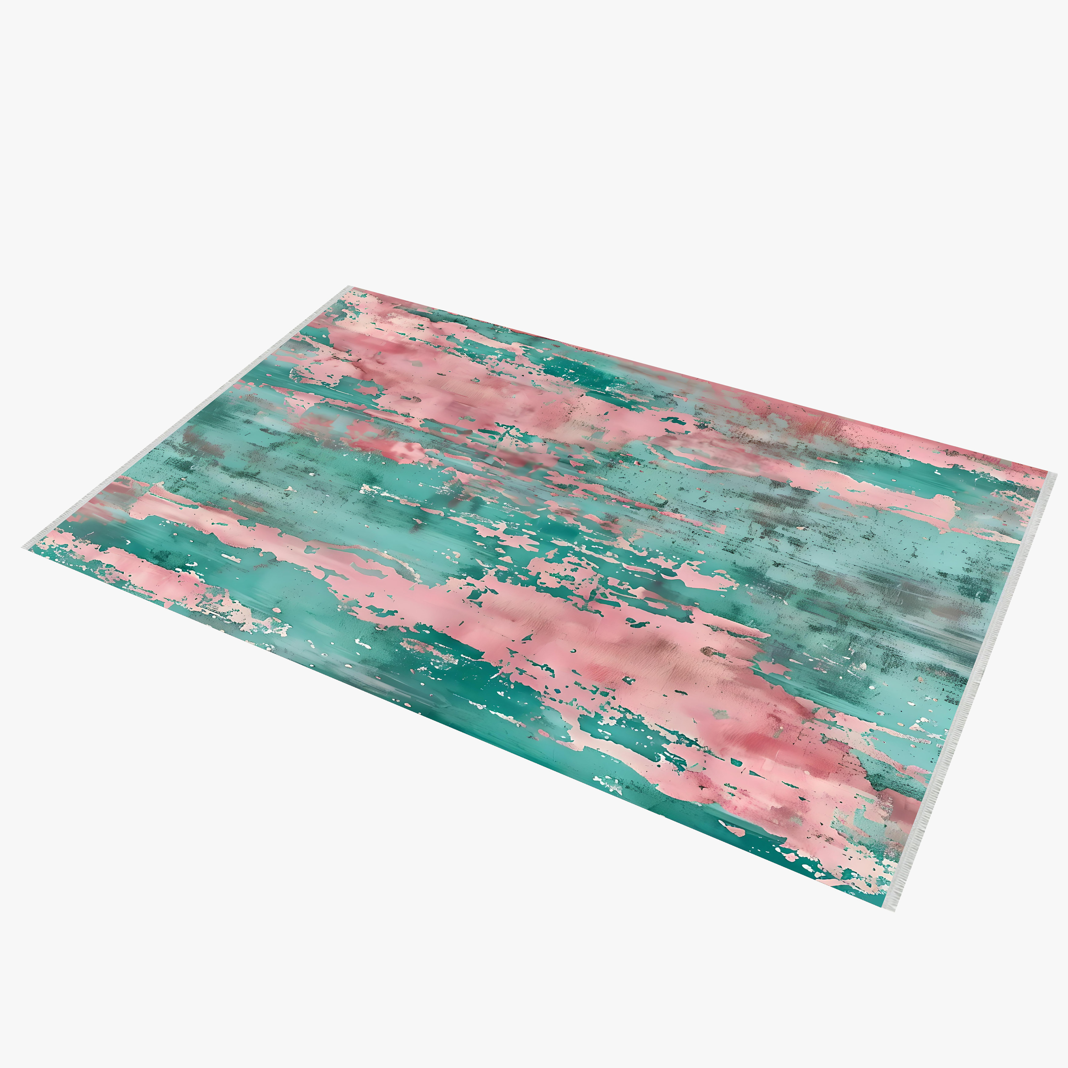 Lark Manor Tapis antidérapant rose et bleu sarcelle - Wayfair Canada