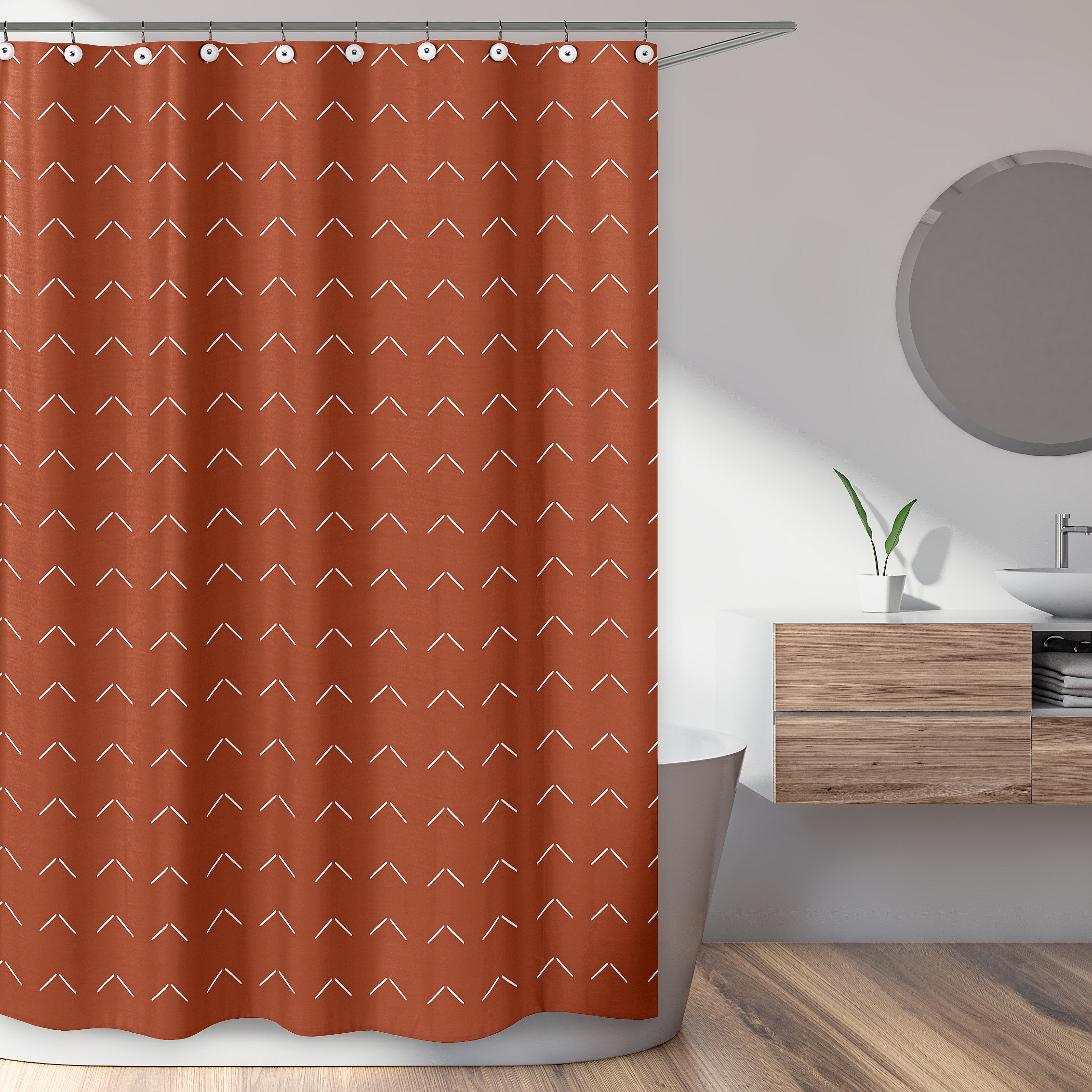 Sweet Jojo Designs Rideau de douche simple à losanges orange par Sweet ...