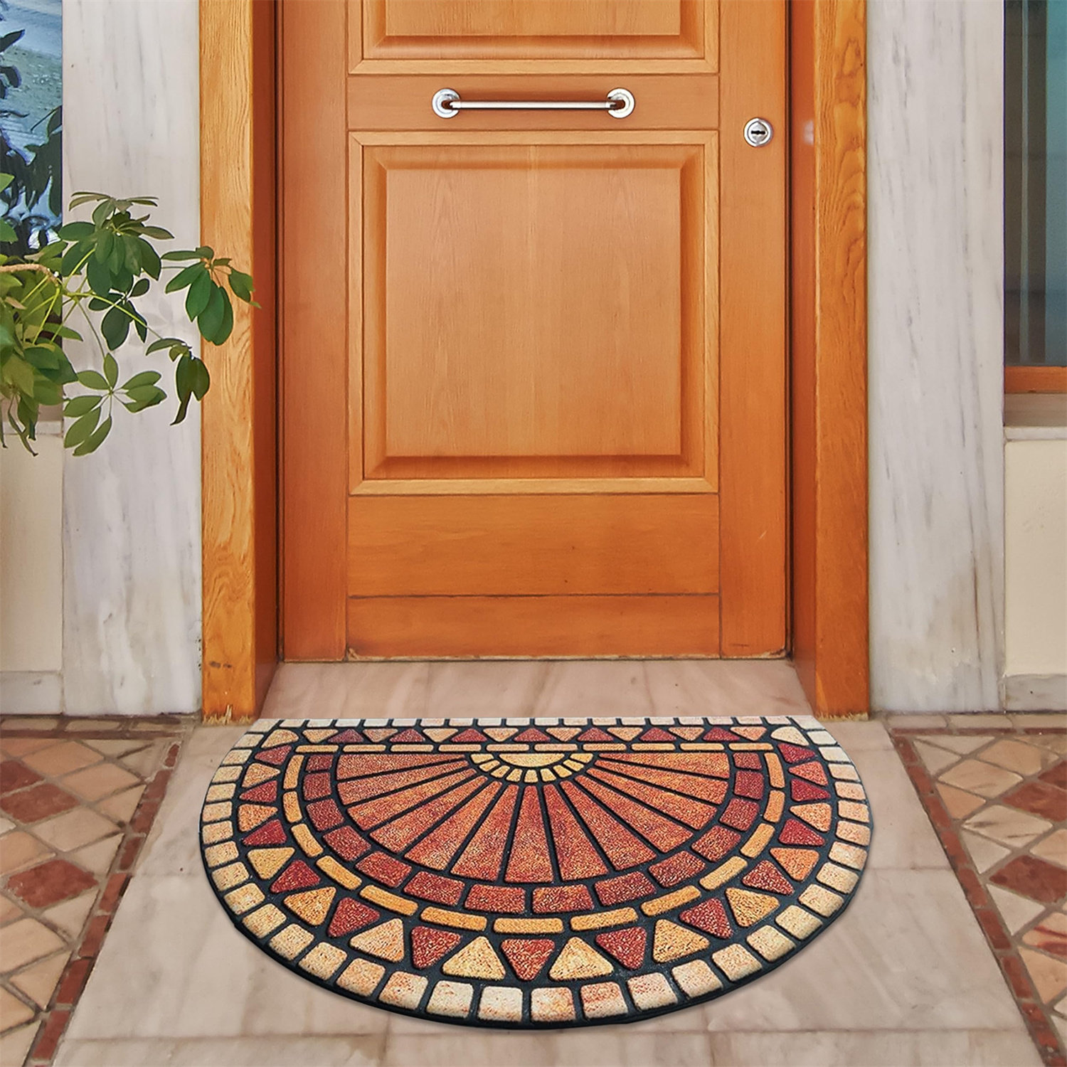 Dakota Fields Unique Design Door Mat, Flocked Fiber Surface for ...