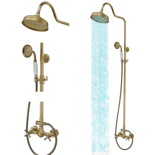 OLHAV Shower Fixture System, Bathroom Shower Faucet Complete Set | Wayfair
